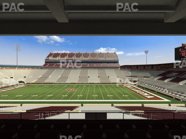 Gaylord Family Oklahoma Memorial Stadium Seating Chart & Seat Views ...