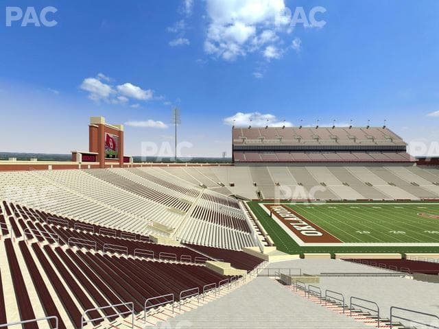 Gaylord Family Oklahoma Memorial Stadium Seating Charts & Seat Views ...