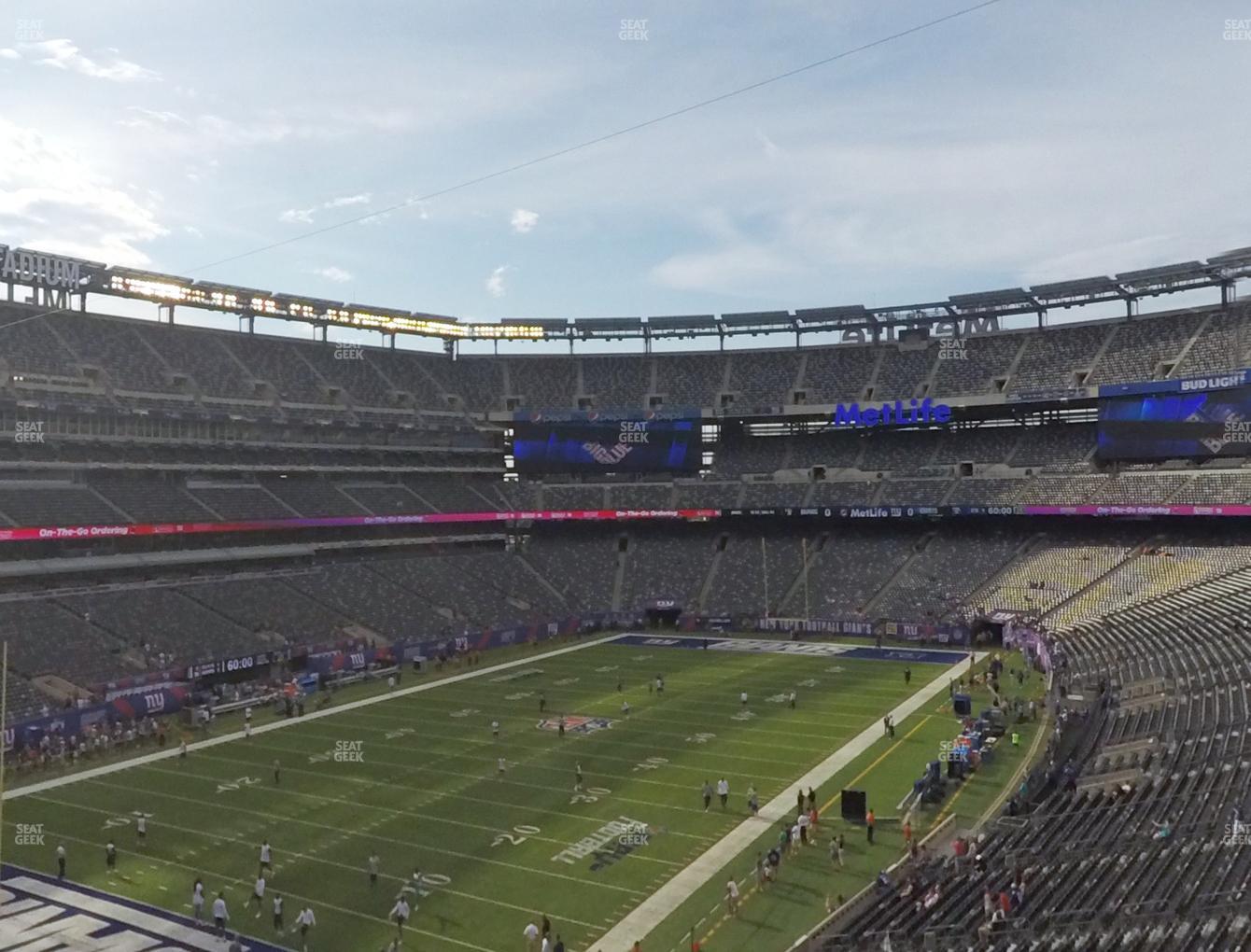 MetLife Stadium Section 221 A Seat Views | SeatGeek